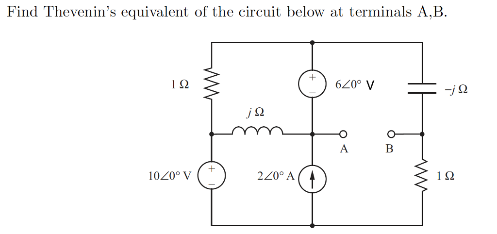 Solved Find Thevenin's equivalent of the circuit below at | Chegg.com