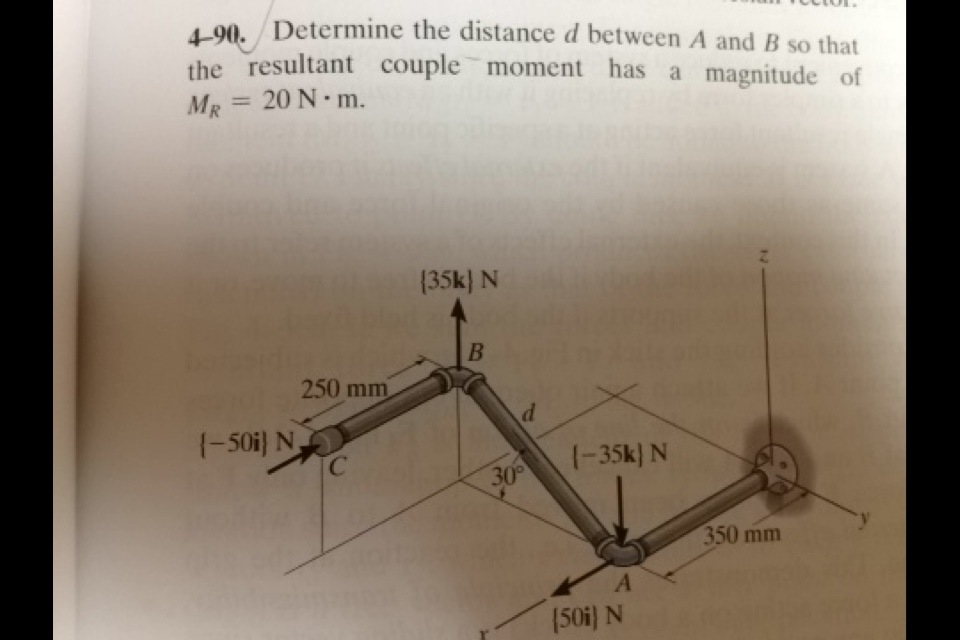 Solved Determine the distance d between A and B so lhai the | Chegg.com