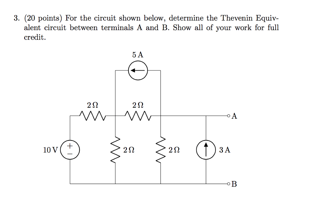Solved 3. (20 points) For the circuit shown below, determine | Chegg.com
