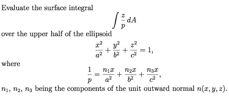 Solved Evaluate the surface integral 2 dA over the upper | Chegg.com