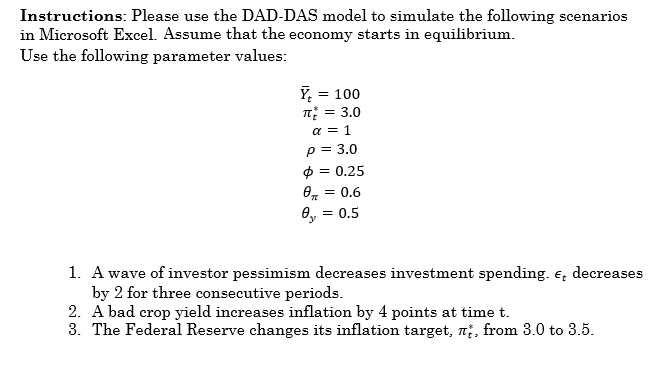 Please use the DAD-DAS model to simulate the | Chegg.com