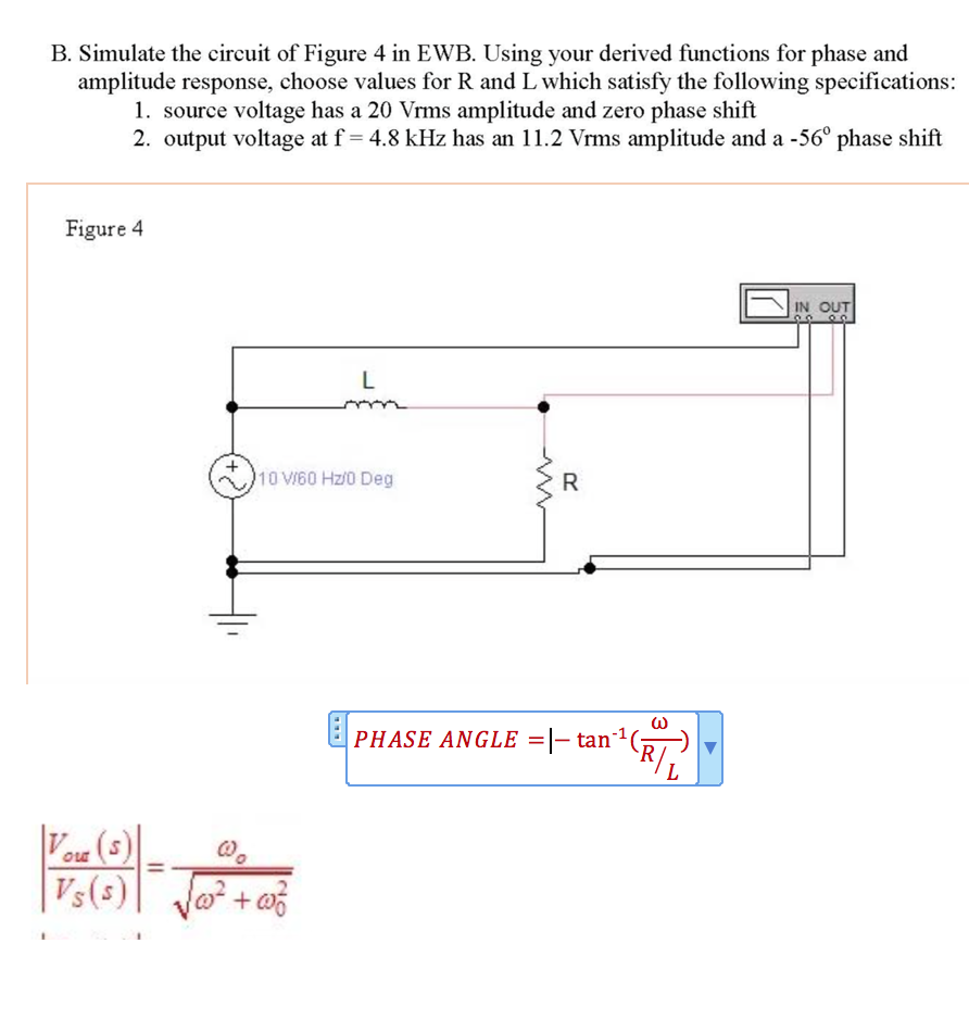Solved B. Simulate the circuit of Figure 4 in EWB. Using | Chegg.com