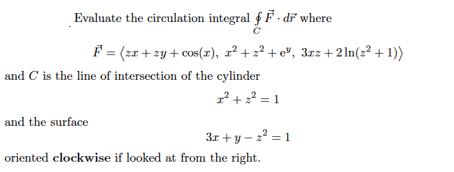 Solved Evaluate the circulation integral closed integral | Chegg.com