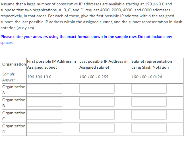 Solved Assume that a large number of consecutive IP | Chegg.com