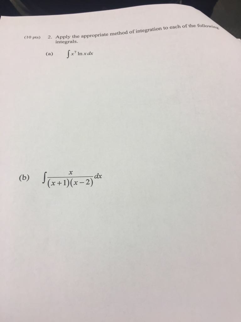 Solved 10 pts) 2. Apply the appropriate method of | Chegg.com