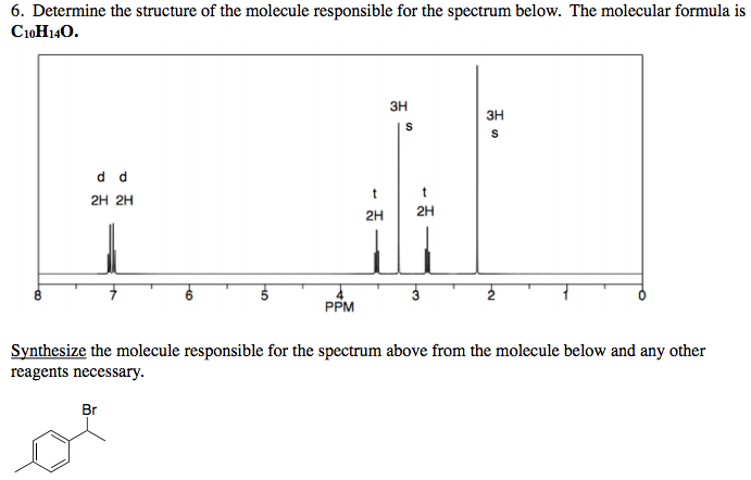 Solved Determine the structure of the molecule responsible | Chegg.com