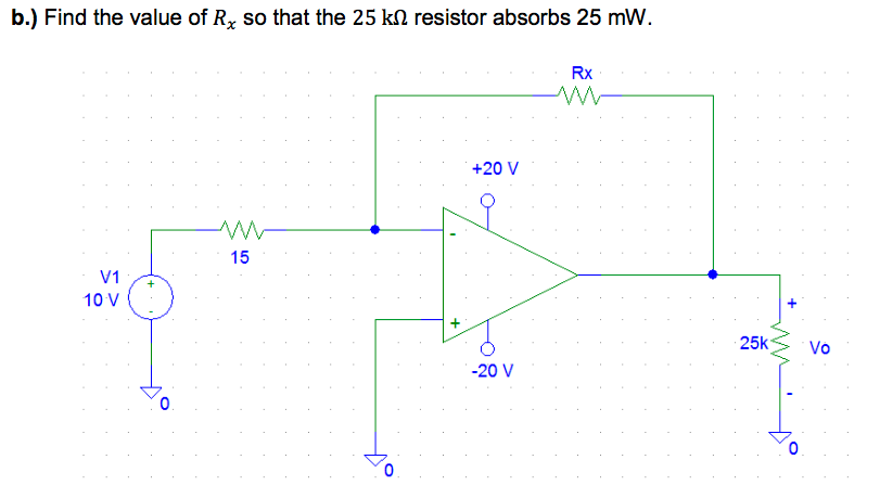 Solved Find the value of R_x so that the 25 k Ohm resistor | Chegg.com