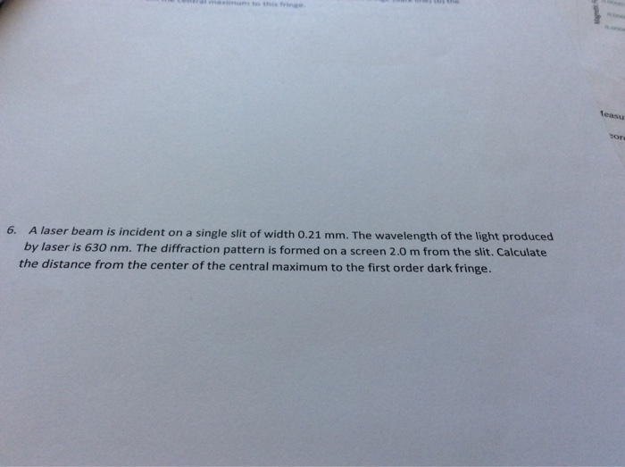 Solved Calculate the distance from the center of the central | Chegg.com