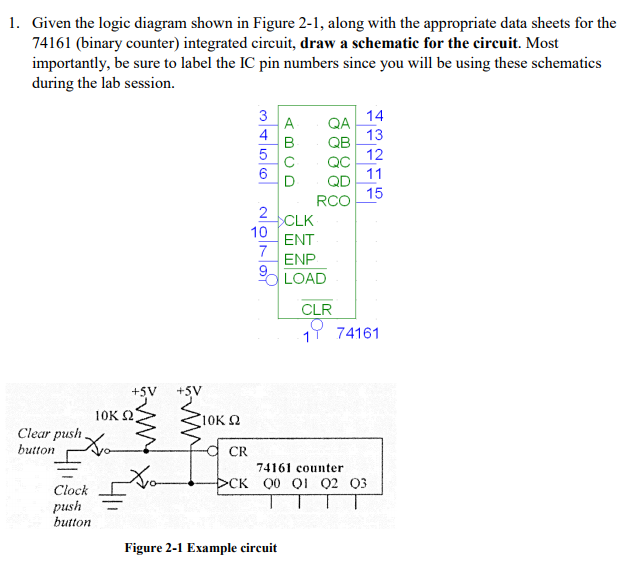 Solved 1. Given the logic diagram shown in Figure 2-1, along | Chegg.com
