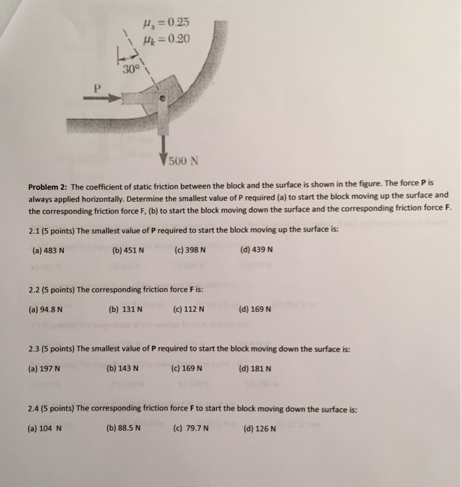 Solved The coefficient of static friction between the | Chegg.com