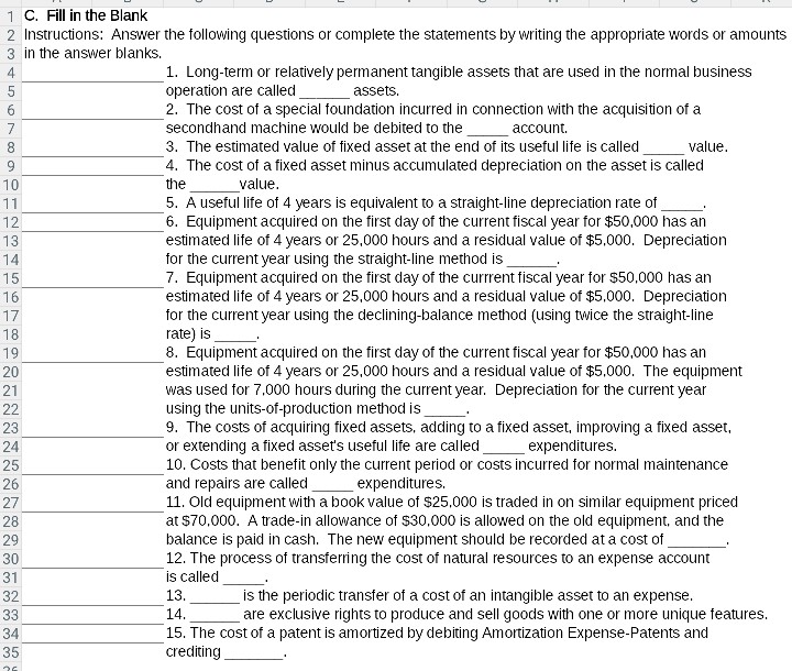 Solved Fill In The Blank 1 Long term Or Relatively Chegg