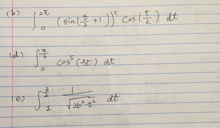 Solved integral_0^2 pi (sin (t/2 + 1))^2 cos (t/2) dt | Chegg.com