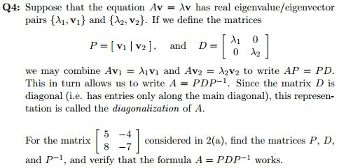 Solved Suppose that the equation Av = lambda v has real | Chegg.com