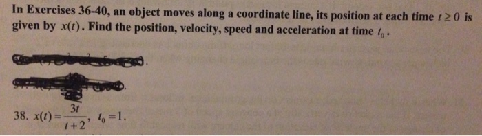Solved In Exercises 36-40, an object moves along a | Chegg.com