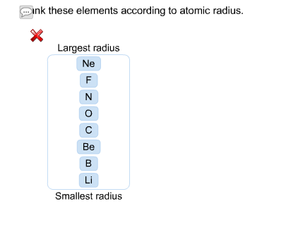 Solved Link these elements according to atomic radius. | Chegg.com