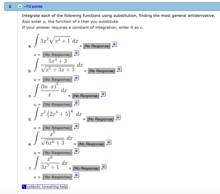 Solved Integrate each of the following functions using | Chegg.com