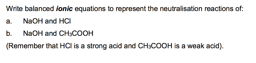 Solved Write balanced ionic equations to represent the | Chegg.com