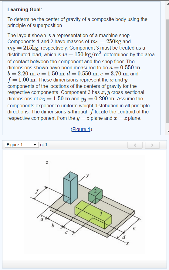 Solved Part A - The x Component of the Center of Gravity of | Chegg.com