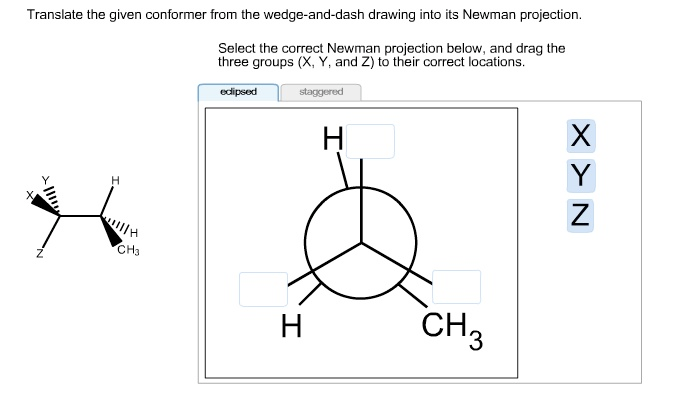 Solved Translate the given conformer from the wedge -and- | Chegg.com