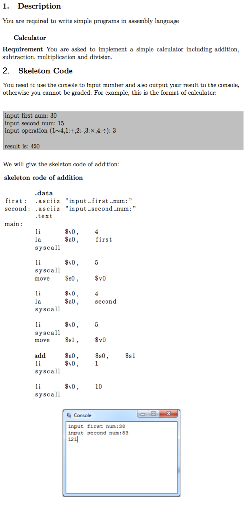 I need some help with writing simple programs in | Chegg.com
