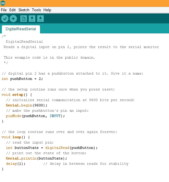 Solved Modify the DigitalReadSerial program such that your | Chegg.com