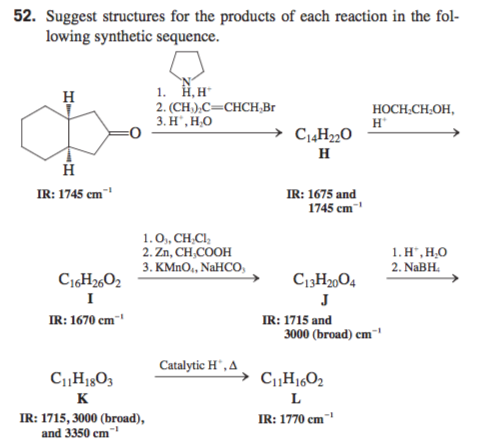 Solved 52. Suggest structures for the products of each | Chegg.com