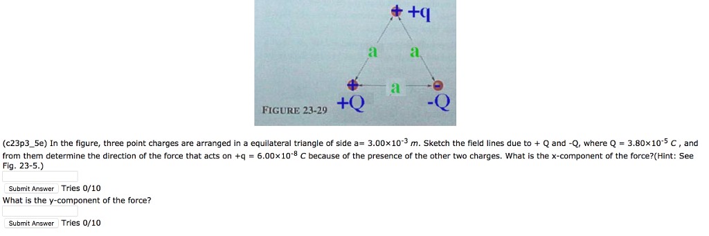 Solved In the figure, three point charges are arranged in a | Chegg.com