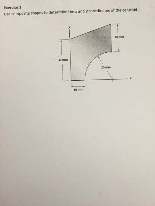 Solved Use composite shapes to determine the x and y | Chegg.com