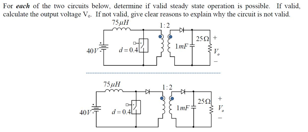 Solved For each of the two circuits below, determine if | Chegg.com