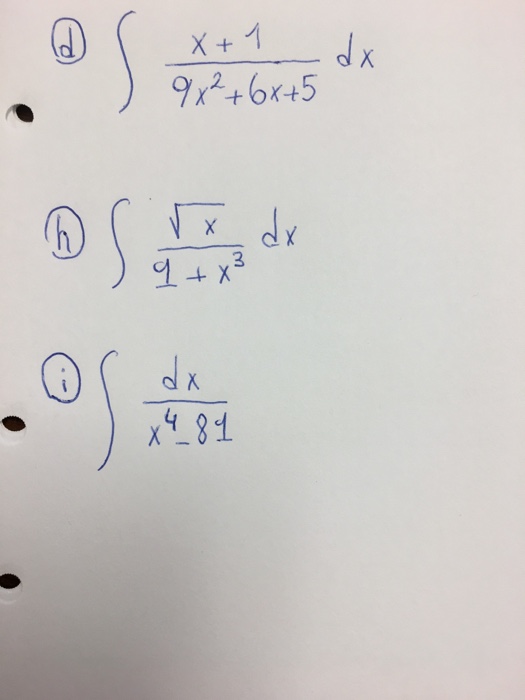Solved Evaluate the integrals. integral x + 1/9x^2 + 6x + 5 | Chegg.com