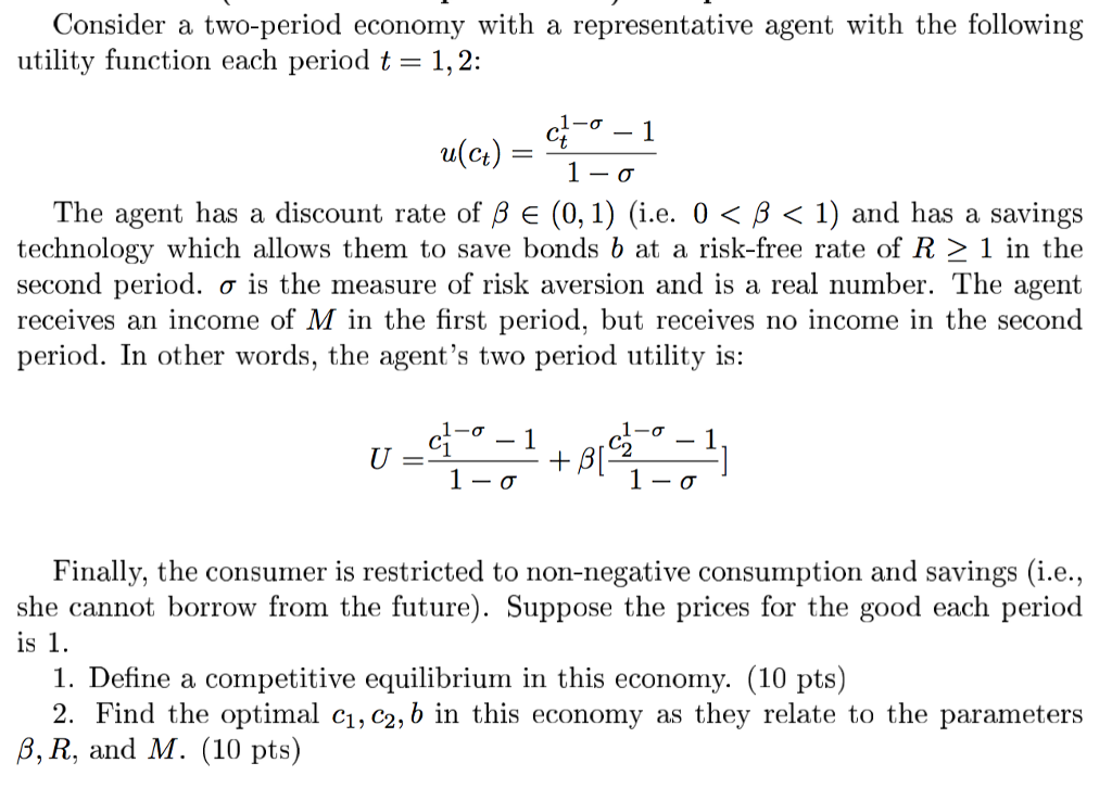 Solved Consider A Two period Economy With A Representative Chegg solved-consider-a-two-period-economy-with-a-representative-chegg