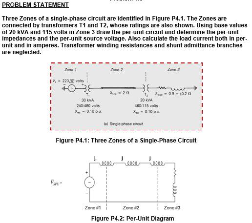 Solved PROBLEM STATEME Three Zones of a single-phase circuit | Chegg.com