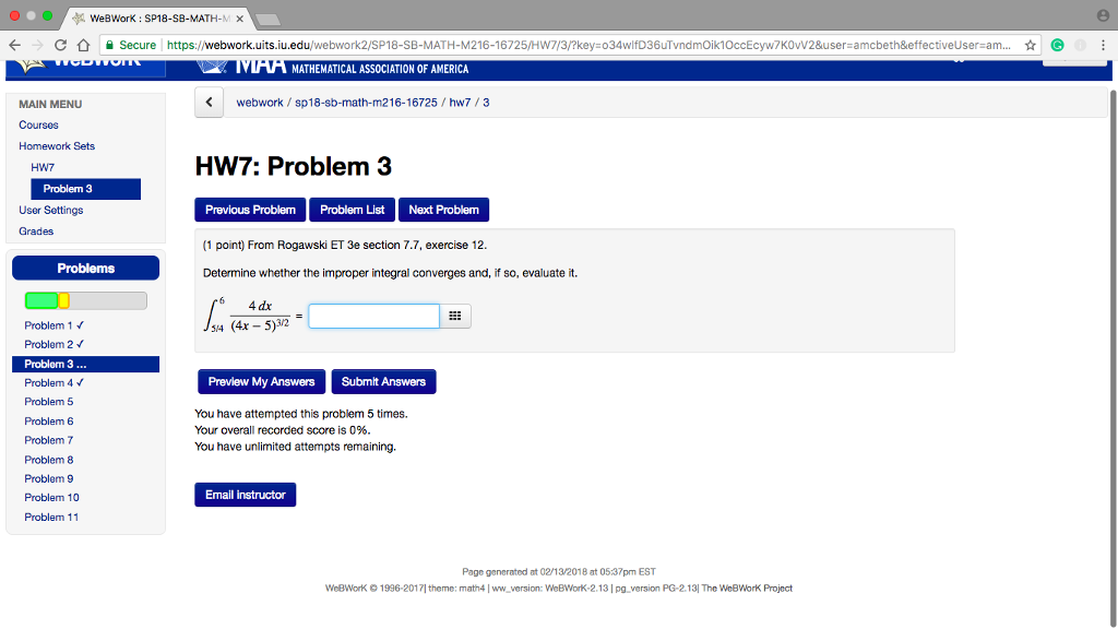 Calculus Archive | February 13, 2018 | Chegg.com