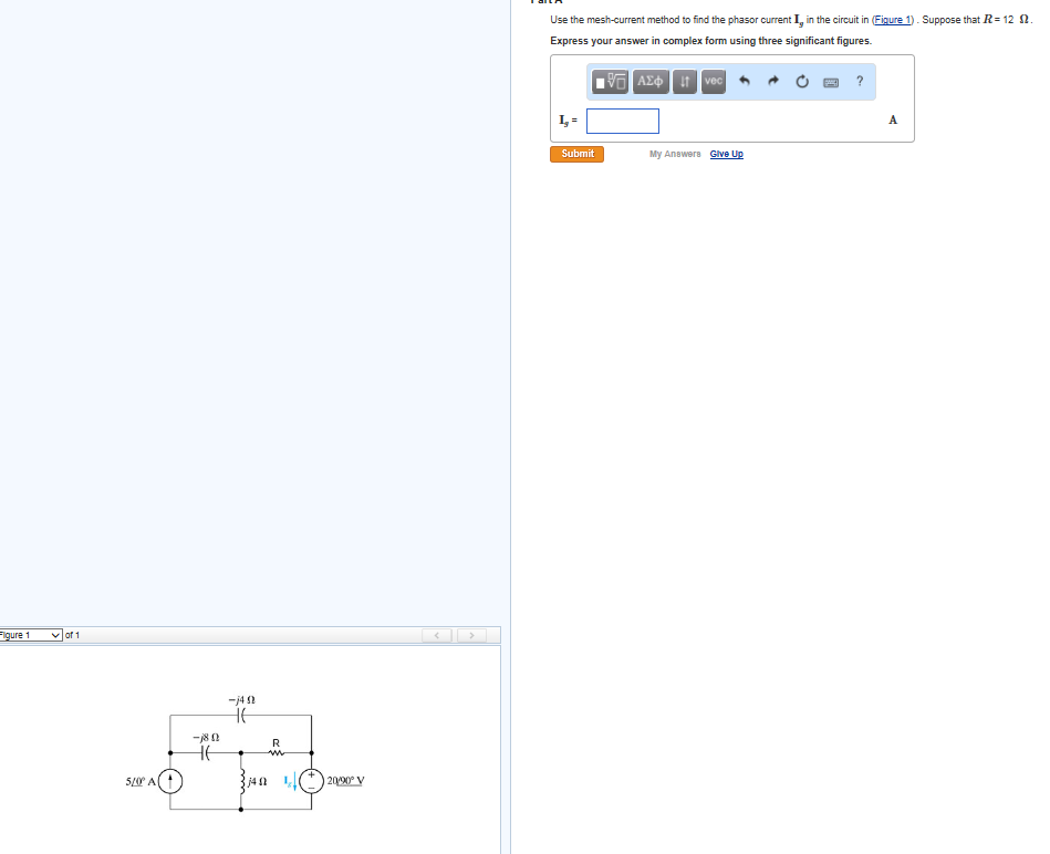 Solved Use the mesh-current method to find the phasor | Chegg.com