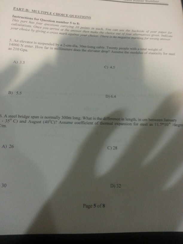 Solved PART-B: MULTIPLE CHO Instructions for Question number | Chegg.com