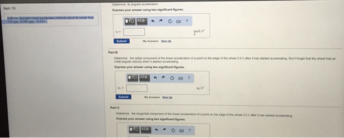 Solved Determine its angular acceleration. Express your | Chegg.com