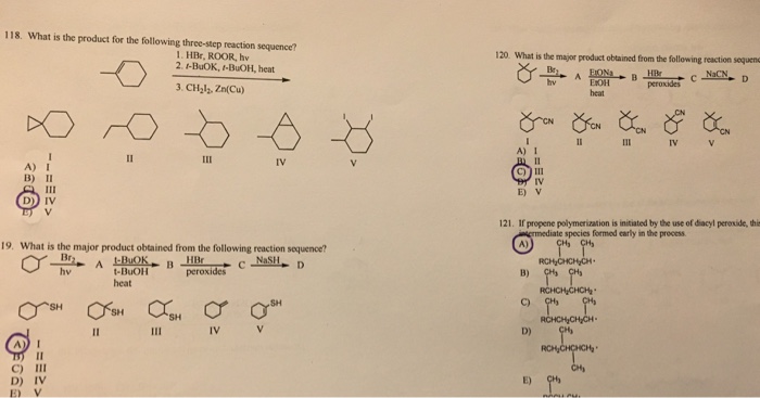 Solved What is the product for the following three-step | Chegg.com