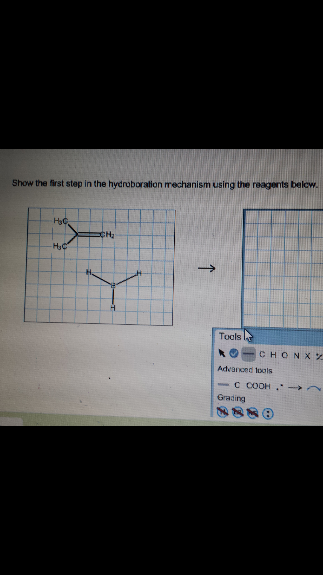 Solved Show the first step in the hydroboration mechanism | Chegg.com
