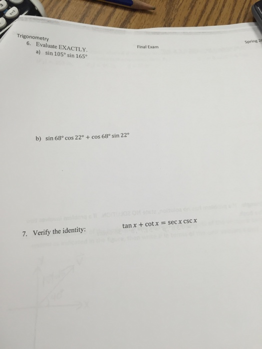 Solved Sin 105 degree sin 165 degree b) sin 68 degree cos | Chegg.com
