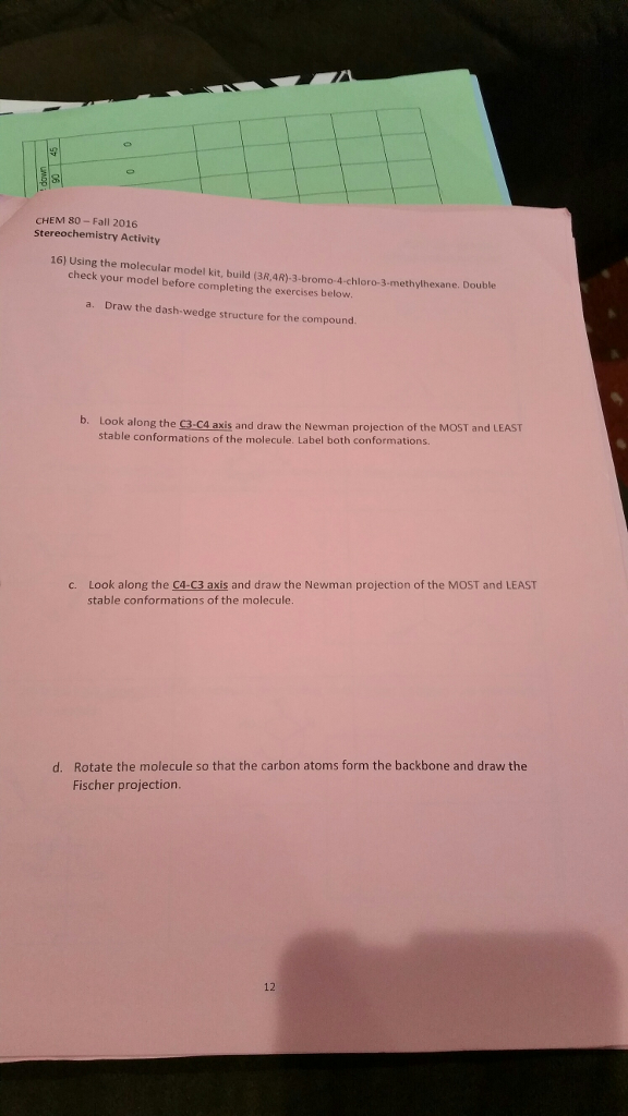 Solved Using the molecular model kit, | Chegg.com