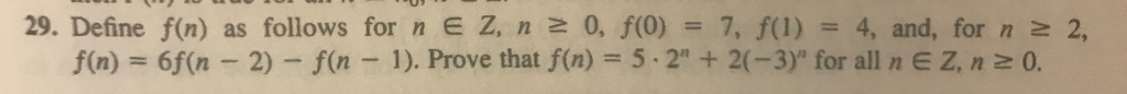 Solved Define f(n) as follows for n elementof Z, n | Chegg.com