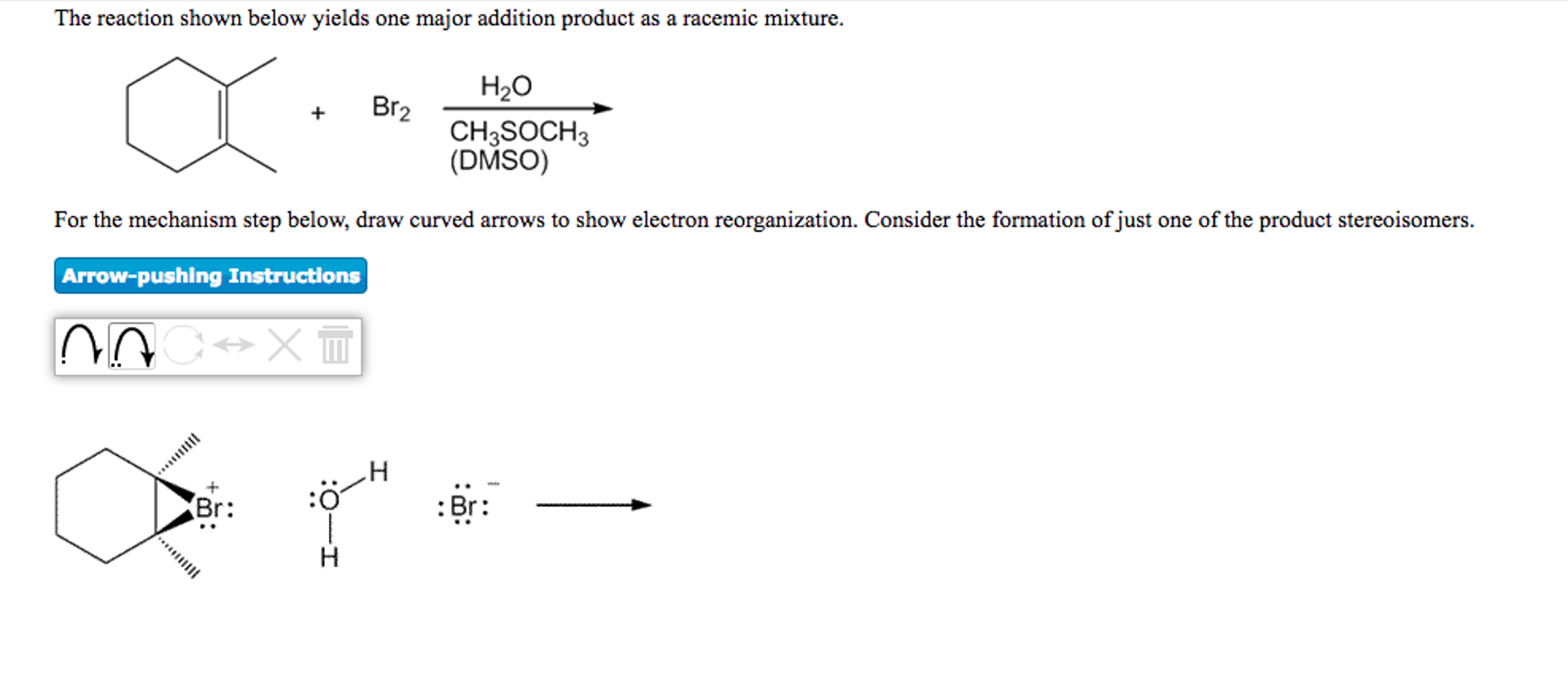 Solved The reaction shown below yields one major addition | Chegg.com