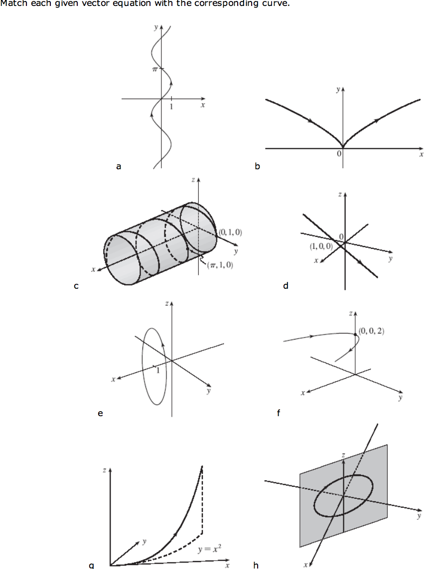 Solved Match each given vector equation with the | Chegg.com