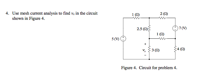 Solved 2 (2) Use mesh current analysis to find vx in the | Chegg.com