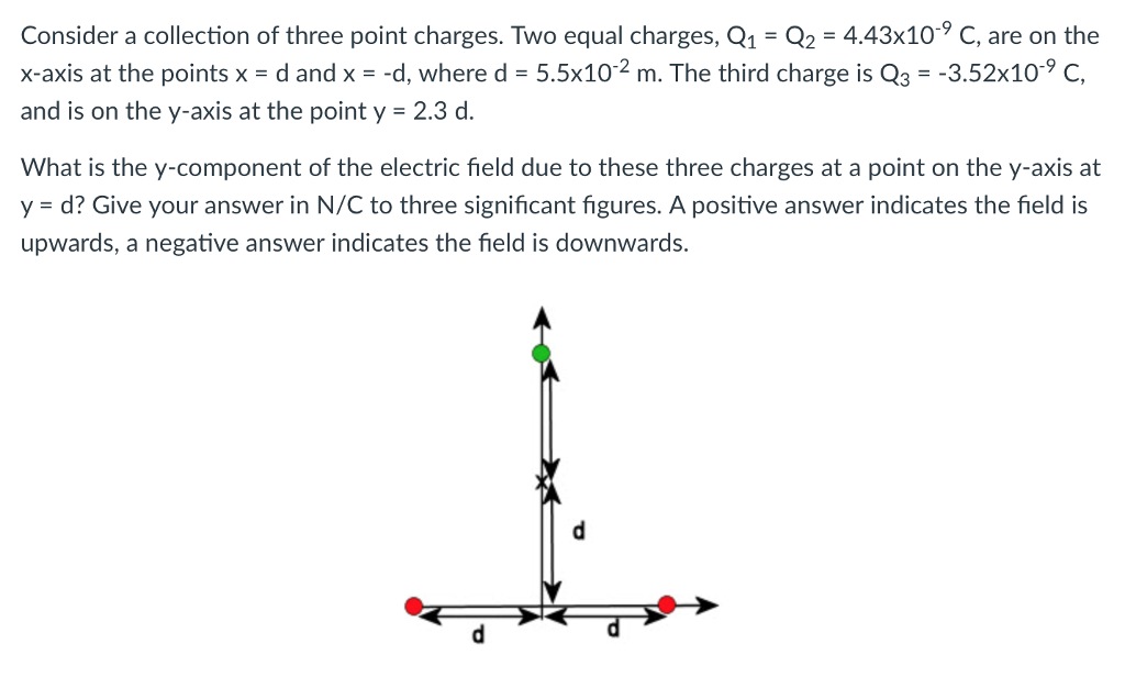 Solved Consider a collection of three point charges. Two | Chegg.com