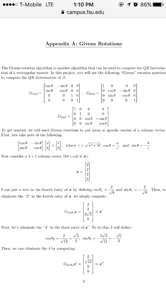 Solved Your goal for this project us to find x. the unique | Chegg.com