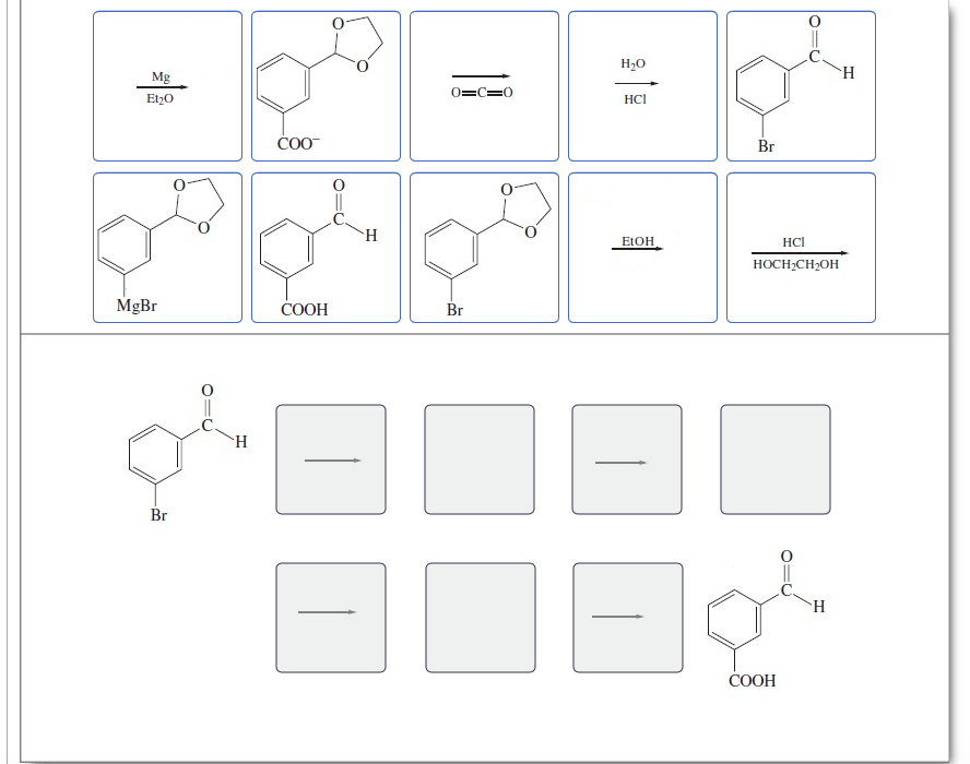 Solved H20 Mg COO EtOH HCl HOCH2CH2OH MgBr COOH COOH | Chegg.com
