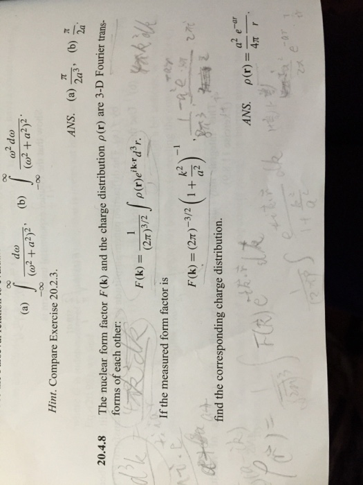 The nuclear form factor F(k) and the charge | Chegg.com