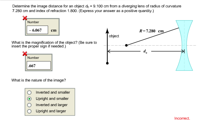 Solved Determine the image distance for an object do 9.100 | Chegg.com