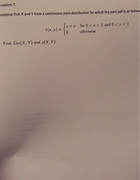 Solved Suppose that X and Y have a continuous joint | Chegg.com